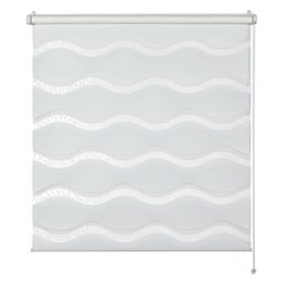 Sch&ouml;ner Wohnen Kollektion Doppelrollo "Tilda", wei&szlig; (welle wei&szlig;), B:120cm H:150cm, Polyester, SCH&Ouml;NER WOHNEN-KOLLEKTION, Rollos, geklemmt, silberne oder wei&szlig;e Rollo-Technik