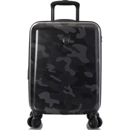 Hartschalen-Trolley Heys "Black Camo, 53 cm", Gr. B/H/T: 38cm x 53cm x 23cm 40 l, schwarz-wei&szlig; (schwarz camo), Polycarbonat-Verbundwerkstoff, Koffer, Heys Hartschalen-Koffer Volumenerweiterung