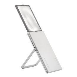 Eschenbach OPTIK Taschenlupe "easyPOCKET XL", silber, Lupen, Einschlaglupe mit echter 2,5x-Vergr&ouml;&szlig;erung, mit eingebauter Halterung
