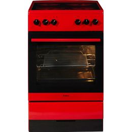Amica Elektro-Standherd "SHC 11506 R", Energieeffizienz: A (A+++-D), rot, Herdsets, Komfortables Kochen und Backen mit &uuml;bersichtlicher Handhabung