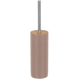 WC-Garnitur Kleine Wolke "Kyoto", beige (macadamia), B:9cm H:40cm L:9cm, Polyresin (Kunststein), Reinigungsb&uuml;rsten