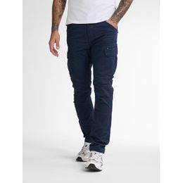 Cargohose PETROL INDUSTRIES, Herren, Gr. 30, L&auml;nge 34, blau (navy blau), Web, Obermaterial: 98% Baumwolle, 2% Elasthan, normal lang, Hosen Cargohose