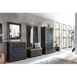 Garderoben-Set Sit, schwarz (schwarz, honig), Kastenm&ouml;bel-Sets