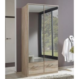 Kleiderschrank wimex "Imago", braun (struktureichefarben hell), B:90cm H:199cm T:58cm, Schr&auml;nke, Kleiderschrank