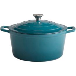 Kochtopf APS "Stars", blau (t&uuml;rkis), B:28cm H:13cm L:28cm &Oslash;:28cm, T&ouml;pfe, Kochtopf, langlebigt und robust, Induktion, rund