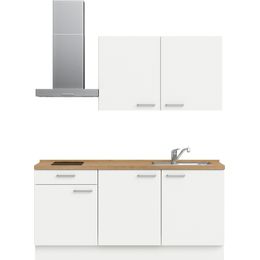 K&uuml;che Nobilia "Touch I", NEU: individuell anpassbar mit gratis Profi-Beratung", wei&szlig; (k&uuml;che: wei&szlig;, korpus: alpinwei&szlig;, arbeitsplatte: eiche sierra nachbildung), B:180,3cm H:216,6cm T:60cm, Komplettk&uuml;chen-Sets, vormontiert, Breite 180 cm, Ausrichtung w&auml;hlbar, wahlw. mit E-Ger&auml;ten