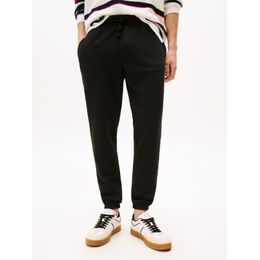 Sweathose Tommy Jeans "TJM SLIM RWB DNA GRAPHIC PANT", Herren, Gr. M, N-Gr, schwarz, Sweatware, Obermaterial: 100% Baumwolle, lang, Hosen Sweathose, mit elastischem Bund, gro&szlig;er Logoprint