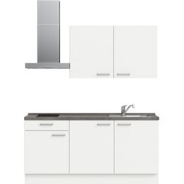 K&uuml;che Nobilia "Touch I", NEU: individuell anpassbar mit gratis Profi-Beratung", wei&szlig; (k&uuml;che: wei&szlig;, korpus: alpinwei&szlig;, arbeitsplatte: beton schiefergrau nachbildung), B:180,3cm H:216,6cm T:60cm, Komplettk&uuml;chen-Sets, vormontiert, Breite 180 cm, Ausrichtung w&auml;hlbar, wahlw. mit E-Ger&auml;ten