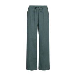 Leinenhose Freequent "FQLAVA-PANT", Damen, Gr. XS, N-Gr, gr&uuml;n (schwarz forest), Web, Obermaterial: 55% Leinen, 45% Viskose, lang, Hosen, Sommerhose aus Leinenmix und mit Kordelzug