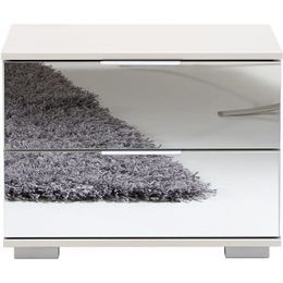 Nachtkommode wimex "Easy", wei&szlig; (wei&szlig;, spiegel), B:52cm H:40cm T:38cm, Sideboards