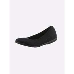 Ballerina Caprice, Damen, Gr. 37, schwarz, Textil, Schuhe Ballerina