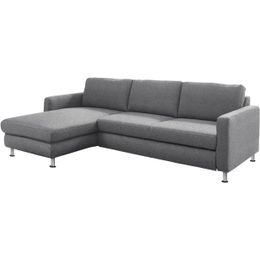 Ecksofa DIE PLANBAR "MP-IN19027 L-Form", grau, B:265cm H:82cm T:172cm, 100% Polyester, Sofas, Ecksofa, wahlweise mit Bettfunktion, frei im Raum stellbar