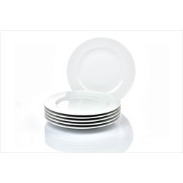 Fr&uuml;hst&uuml;cksteller Retsch Arzberg "Teller Set, HEIKE WEISS, Dessert- & Kuchenteller 21 cm, Porzellan", wei&szlig;, &Oslash;:21cm, Porzellan, Speiseteller, perfekt f&uuml;r Fr&uuml;hst&uuml;ck, Kaffee, Abendessen, sp&uuml;lmaschinenfest