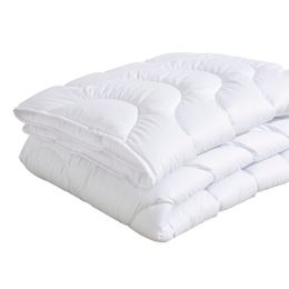 Microfaserbettdecke OTTO HOME "Mailo Bettdecke 135x200 cm, 155x220 cm", wei&szlig;, B:135cm L:200cm, Obermaterial: 100% Polyester. F&uuml;llung: 100% Polyester, Bettdecken, Microfaserbettdecke, Sommer, Winter, Decke, kuschelweicher Microfaser-Feinbatist Bezug