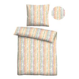 Bettw&auml;sche "0020372", braun (honig), B/L: 135cm x 200cm, 1 Stk., 1 Stk., Seersucker, B/L: 80cm x 80cm, 2 Stk., Seersucker, Obermaterial: 100% Baumwolle, CASTELL - MARKENBETTW&Auml;SCHE, Bettw&auml;sche, Bettw&auml;sche, absolut b&uuml;gelfrei, 100% Baumwolle, mit Rei&szlig;verschluss, ganzj&auml;hrig