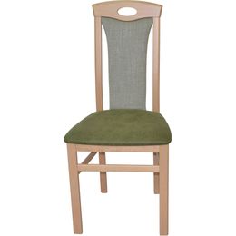 4-Fu&szlig;stuhl, gr&uuml;n (gr&uuml;n, buche nachbildung, gr&uuml;n), B:45cm H:95cm T:48cm, HOFMANN LIVING AND MORE, St&uuml;hle