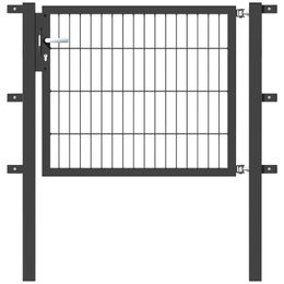 Zauneinzelt&uuml;r Alberts "Flexo", grau (anthrazit), B:100cm H:80cm, Stahl, Tore, in verschiedenen Abmessungen