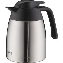 Isolierkanne Thermos "THV", silber (edelstahlfarben), 1 l, Edelstahl, Kunststoff, Kannen, Isolierkanne, Edelstahl
