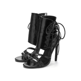 LASCANA Belle Affaire High-Heel-Sandalette 'Sandalette mit raffinierter Schn&uuml;rung,' schwarz Gr. 42 f&uuml;r Damen