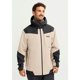 Funktionsjacke Jack Wolfskin "FLEXTRAIL 2L JKT M", Herren, Gr. L (52), oyster, Obermaterial: 100% Polyester. Futter: 100% Polyester, normal, Jacken Funktionsjacke, Wasserdicht, atmungsaktiv, &Uuml;bergangsjacke