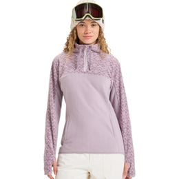 Pullunder Roxy "Sayna Half Zip", Damen, Gr. S, nirvana Roxygram tonal, Obermaterial: 100% Microfaser;, Pullover Pullunder