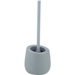 WC-Garnitur Wenko "Badi", blau, H:38cm L:13,5cm &Oslash;:13,5cm, Keramik, Silikon, Reinigungsb&uuml;rsten, Keramik