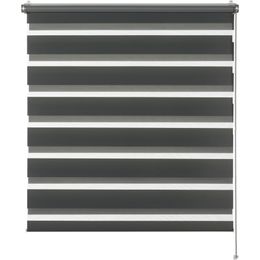 Sch&ouml;ner Wohnen Kollektion Doppelrollo "Tilda", grau, B:80cm H:210cm, Polyester, SCH&Ouml;NER WOHNEN-KOLLEKTION, Rollos, geklemmt, silberne oder wei&szlig;e Rollo-Technik
