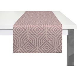 Tischl&auml;ufer Adam "Easy Diamond" Gr. 1, lila (aubergine), B:50cm L:150cm, Bio-Baumwolle, Tischdecken