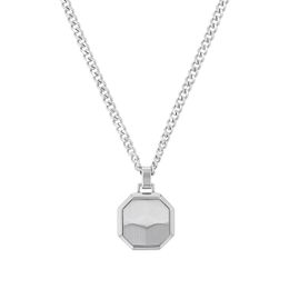 JOOP! Kette mit Anh&auml;nger JOOP "Schmuck, Geschenk", edelstahlfarben, Halsketten, Herren, Edelstahl, L: 60 B: 3,5mm, B:3,5mm