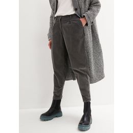 bonprix Cordhose mit Bio-Baumwolle Balloon-Fit, grau, Gr.54, Circular Collection &ndash; Mit Bio-Baumwolle f&uuml;r den Recycling-Kreislauf designt, aus Cord