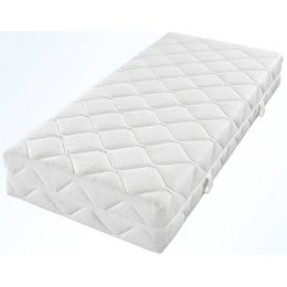 BRECKLE LEDERCOLLECTION Taschenfederkernmatratze BRECKLE "Belvedere DeLux 1000, Matratze 90x200, 140x200 & mehr", wei&szlig;, B:90cm H:28cm L:200cm, Bezug: 80% Polyester, 20% Viskose. Steppf&uuml;llung: 100% Polyester, Matratzen, Taschenfederkernmatratze, Matratze in verschiedenen Gr&ouml;&szlig;en, ergonomisch, atmungsaktiv