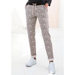 Lascana Loungepants mehrfarbig Gr. 32/34 f&uuml;r Damen. Mit Tunnelzug, Kordelzug. Bequem. Nachhaltig.