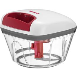 Zwiebelhacker Westmark ".", rot (rot, wei&szlig;, transparent), B:11,7cm H:9cm T:11,7cm, Zerkleinerer, Zerkleinerer mit Seilzug, 450 ml