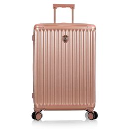 Hartschalen-Trolley Heys "Luxe, in verschiedenen Farben und Gr&ouml;&szlig;en", Gr. B/H/T: 46cm x 66cm x 28cm 72 l, rosa (ros&eacute;gold), Polycarbonat, unifarben, Koffer, Heys Hartschalen-Koffer Volumenerweiterung