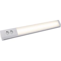 Heitronic Lichtleiste "Bonn", silber (silberfarben), 1, H: 8,5cm, 1 Stk., Leuchten, K&uuml;chenlampe,K&uuml;chenbeleuchtung,+ zwei Steckdosen, integrierter Schalter