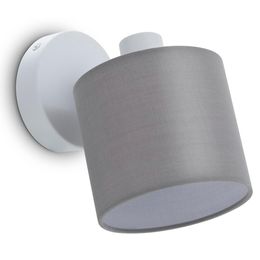 Paco Home Wandleuchte "ANIKA", grau (grau, wei&szlig;), 1, &Oslash; 12,1cm H: 19cm, Leuchten, auch als Deckenleuchte einsetzbar, Wandleuchte