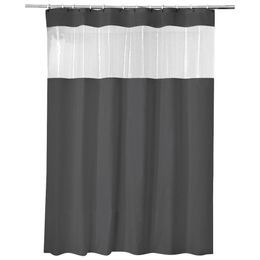 Duschvorhang ADOB, schwarz, B:180cm H:200cm, Polyethylen-Vinylacetat (PEVA), Duschvorh&auml;nge, H&ouml;he 200 cm
