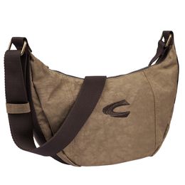 Handtasche Camel Active "Journey", Damen, Gr. B/H/T: 32cm x 16cm x 10cm, beige (natur), Nylon, aufgeraut, bestickt, clean, unifarben, Taschen Handtasche, vielseitiger Begleiter aus robustem Nylon und mit leichtem Gewicht