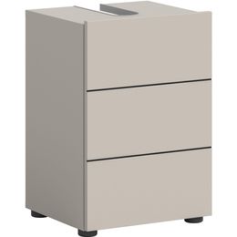 Waschbeckenunterschrank Welltime "BIEL, Breite: 38 cm, 1 T&uuml;r, 2 F&auml;cher, Siphonausschnitt", kashmir nachbildung, schwarz, B:38cm H:56cm, FSC-zertifizierter Holzwerkstoff, Schr&auml;nke, Waschbeckenunterschrank, Waschbeckenunterschrank, Unterschrank, WBU, Badezimmer, Bad