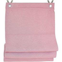 Raffrollo Kutti "Dimout" Gr. 2, rosa (rose), B:60cm H:130cm, Obermaterial: 100% Polyester, Raffrollos, verdunkelnd, Polyester, Hakenaufh&auml;ngung