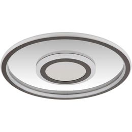 Globo LIGHTING LED Deckenleuchte "CARA", grau (grau matt), 1 Stk., Leuchten, Deckenlampe, Designleuchte, Wohnzimmer, Schlafzimmer, rund, LED Deckenleuchte