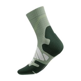 Sportsocken Bauerfeind "Outdoor Merino Compression Socks", Herren, Gr. 43-46, gr&uuml;n (herbal gr&uuml;n), Polyamid, unifarben mit Farbeinsatz, normal, Socken Sportsocken, Erste Hilfe Artikel