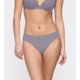 Slip Triumph "Pretty Micro Tai", Damen, Gr. L, grau (grau shadow), Microfaser, Obermaterial: 89% Polyamid, 11% Elasthan, k&ouml;rpernah, Unterhosen Slip, nahtlos