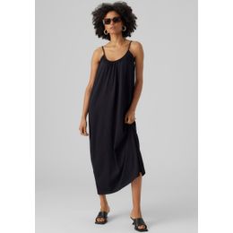 V&eacute;ro Moda Maxikleid VERO MODA "VMLUNA SINGLET ANKLE DRESS NOOS", Damen, Gr. XS, N-Gr, schwarz, Jersey, Obermaterial: 60% Baumwolle, 40% Polyester, unifarben, normal lang, Rundhals, Kleider Maxikleid, Baumwollmischung, regular fit