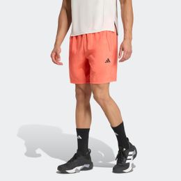 Shorts adidas Performance "TRAIN ESSENTIALS WOVEN TRAINING", Herren, Gr. L, L-Gr, easy coral, schwarz, innenbeinl&auml;nge ca. 23 cm, Obermaterial: 100% Polyester, Hosen Shorts, Essentials Woven Trainingsshorts