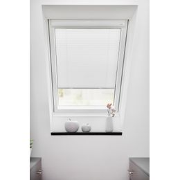Dachfensterplissee LICHTBLICK ORIGINAL "Haftfix" Gr. 1, wei&szlig; (wei&szlig;, wei&szlig;), B:36,3cm H:60cm, Obermaterial: 100% Polyester, Plissees, Crush-Optik, mit Saugnapf