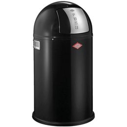 M&uuml;lleimer Wesco "Pushboy Junior", schwarz, B:35cm H:63cm T:35cm, Stahlblech, M&uuml;lleimer, M&uuml;lleimer, Abfallsammler 22 Liter