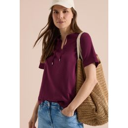 Tunikashirt Cecil, Damen, Gr. L (42), sweet grape rot, Web, 100% Baumwolle, unifarben, comfort fit normal, Rundhals, abgesteppt, Shirts, im Tunika-Style