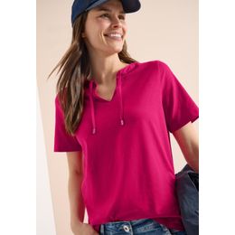 Tunikashirt Cecil, Damen, Gr. L (42), beetroot pink, Web, 100% Baumwolle, unifarben, comfort fit normal, Rundhals, abgesteppt, Shirts, im Tunika-Style