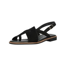 Riemchensandale Paul Green "Paul Green Sandalen Nubukleder", Damen, Gr. 37,5, schwarz, Nubukleder, Schuhe Riemchensandale